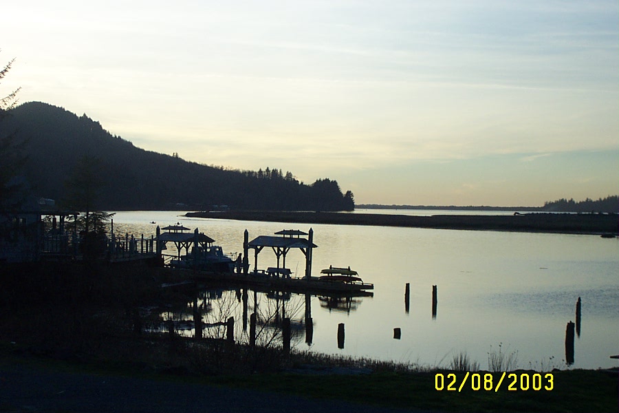 Wheeler, Oregon is a one-sided town. Highway 101 and the railroad ...