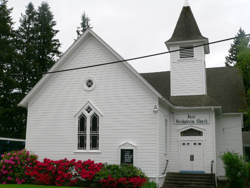 Mill City, Oregon, has a great pedestrian bridge across the Sanitam river.