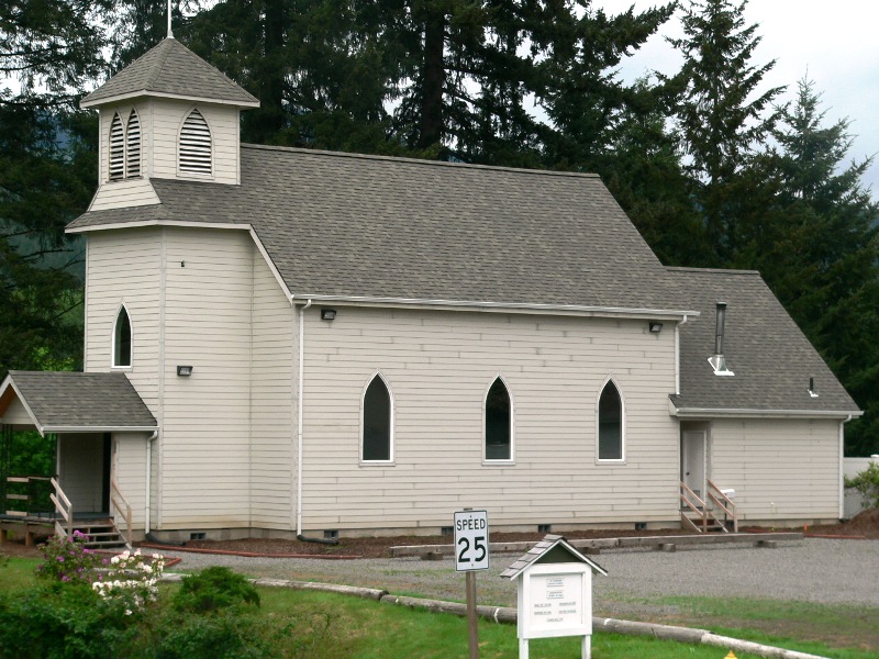 Mill City, Oregon, has a great pedestrian bridge across the Sanitam river.